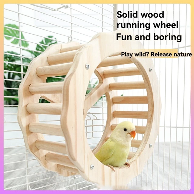 BIRD CAGE PERCH Rotating Wheel Toy Standing Wheel Pet Training Bird9311 ...
