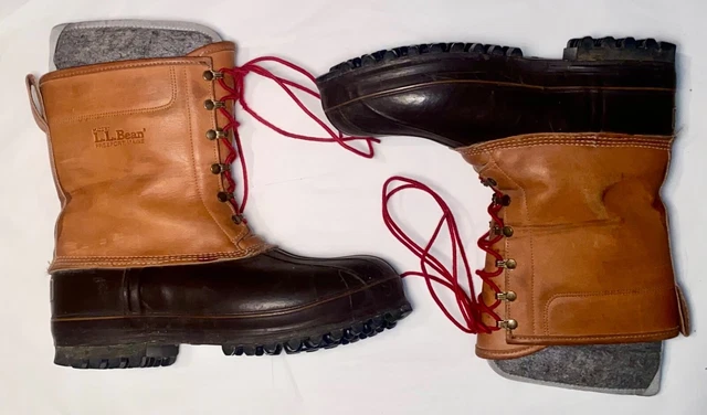 LL BEAN MAINE USA Insulated Hunting Pac Boot Fleece Men’s Size 12 £78. ...