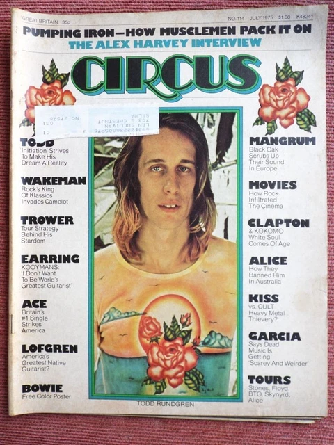 1975 JULY CIRCUS MAGAZINE - TODD RUNDGREN COVER - Black Sabbath £26.86 ...
