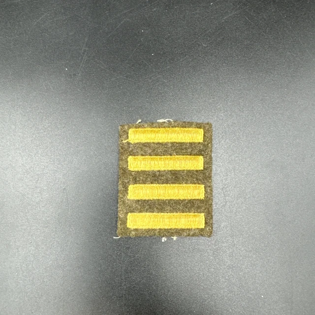 WWII US ARMY Overseas Patch Embroidered Service 4 Gold Bars £19.30 ...