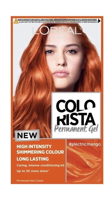 L'ORÉAL PARIS COLORISTA Permanent Gel Hair Dye Electric Mango Original ...