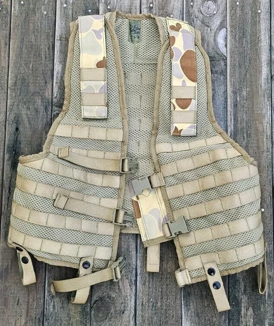 AUSTRALIAN ARMY ADA Land 125 DPDU Issue Webbing Vest Desert Auscam $250 ...