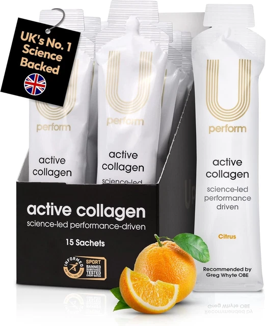 U PERFORM ACTIVE Collagen 15 Sachets Food Supplement 15X 30Ml 450Ml ...