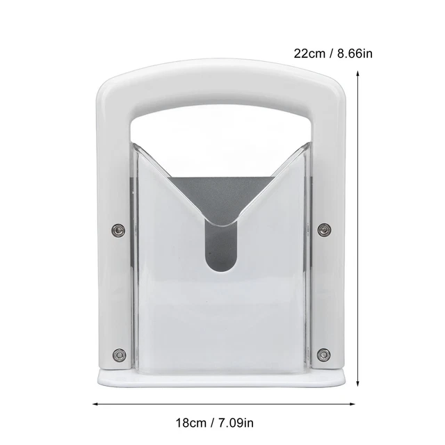 BAGEL CUTTER WHITE Plastic Manual Bread Slicing Machine With Safety ...