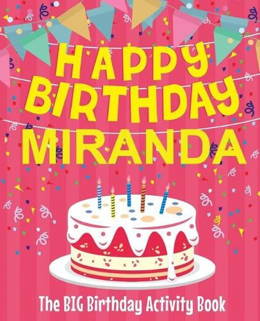 HAPPY BIRTHDAY MIRANDA - The Big Birthday Activity Book: Personalized ...