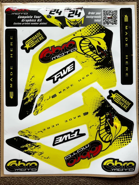 OEM GRAPHICS KIT for COBRA CX50 FWE 2024 Factory Team New Motorcycle ...