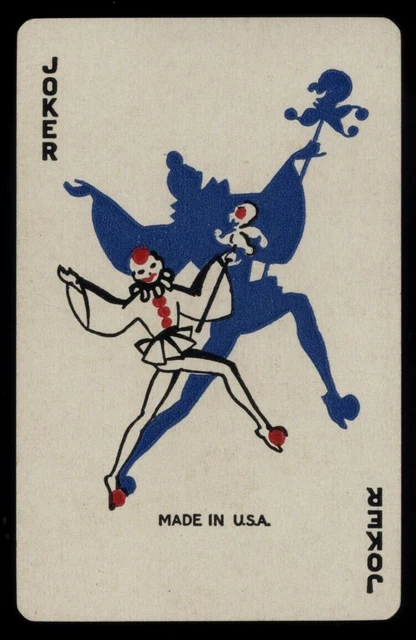 PLAYING CARD SILHOUETTE Of Female Joker With Shadow Behind Holds Puppet ...