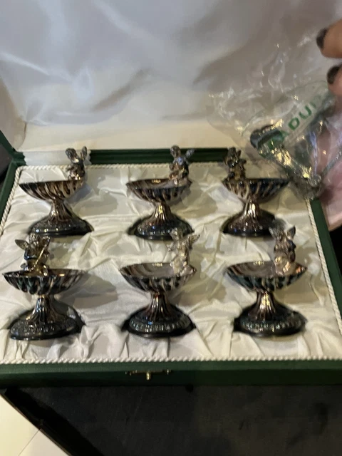 PEDRO DURAN ALPADUR Spain 6 Salt Cellars Box W Spoons Cherubs £81.33 ...