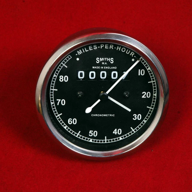 SPEEDOMETER ROYAL ENFIELD Motorcycle 0-80 MPH Black £25.84 - PicClick UK