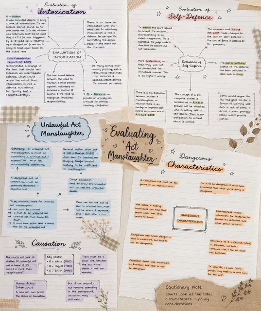 A-LEVEL LAW CRIMINAL Law Revision Notes OCR Exam revision Notes £4.17 ...