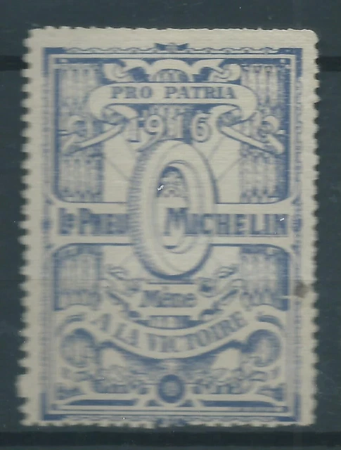 FRANCE VIGNETTE PUBLICITAIRE MICHELIN DELANDRE poster stamp wwi ww1 ...