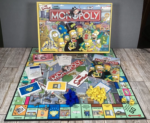 MONOPOLY THE SIMPSONS Edition Board Game - Hasbro / Parker 2003 ...