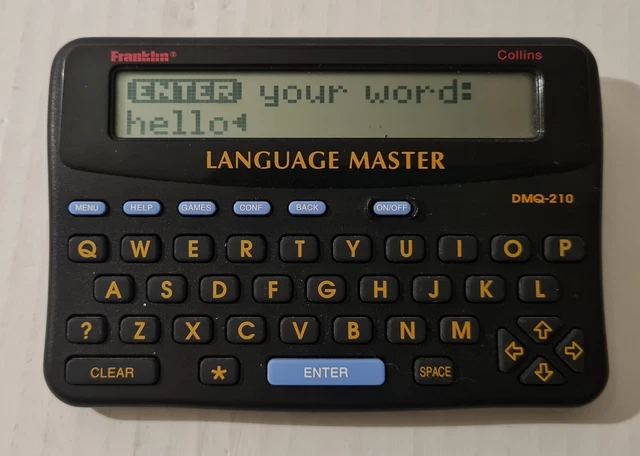 FRANKLIN COLLINS ELECTRONIC Language Master DMQ-210 (1995) Working £7. ...