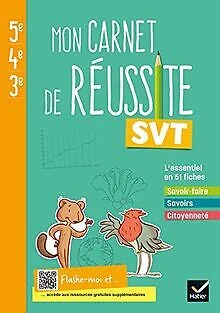 MON CARNET DE réussite SVT 5e 4e 3e - Ed 2021 - Cahie... | Livre | état ...
