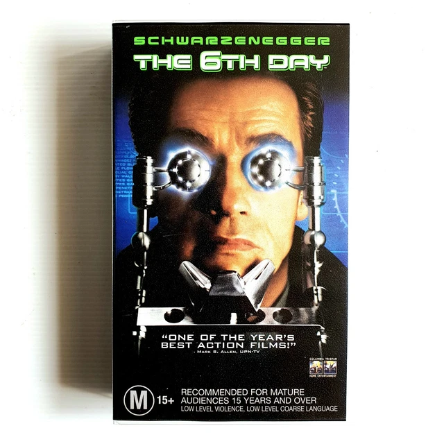 THE 6TH DAY VHS Video Cassette Tape 2000 Scifi, Arnold Schwarzenegger ...