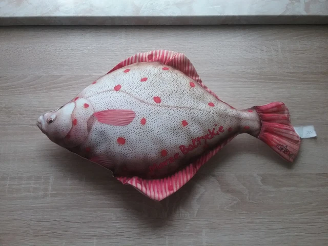 GABY FISCH KISSEN Flunder 41cm Stofftier Kuschektier Angler EUR 13,99 ...