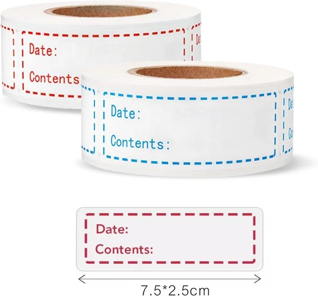 FREEZER LABELS,300PCS REMOVABLE Labels for Food containers,Adhesive ...