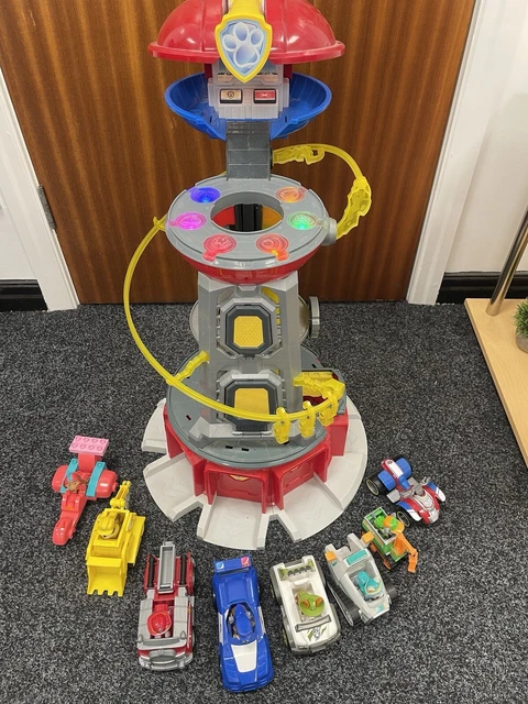 PAW PATROL MIGHTY Pups Lookout Tower with Working Lights And Sounds & 8 ...