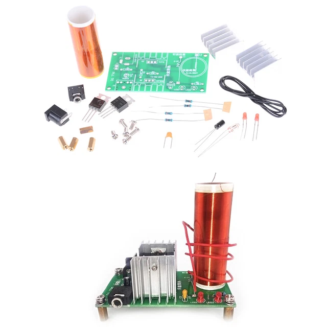 MINI TESLA COIL Plasma Speakers Electronic Kit 15W DIY Kits With ...