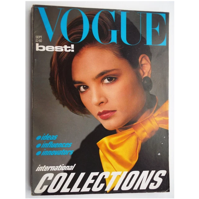 VINTAGE UK VOGUE magazine September 1983, cover photo by Patrick ...
