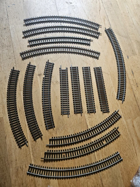 TRI-ANG HORNBY 00 Gauge Model Set Railway Train Mixed Track LOT Vintage ...