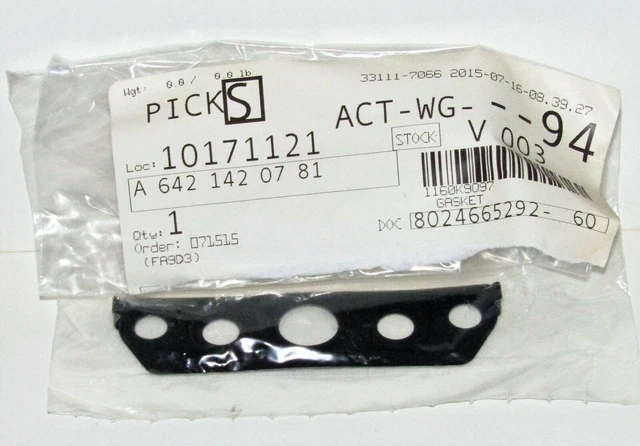 NEW GENUINE MERCEDES-BENZ OM642 Turbo Oil Feed Gasket to Block ...