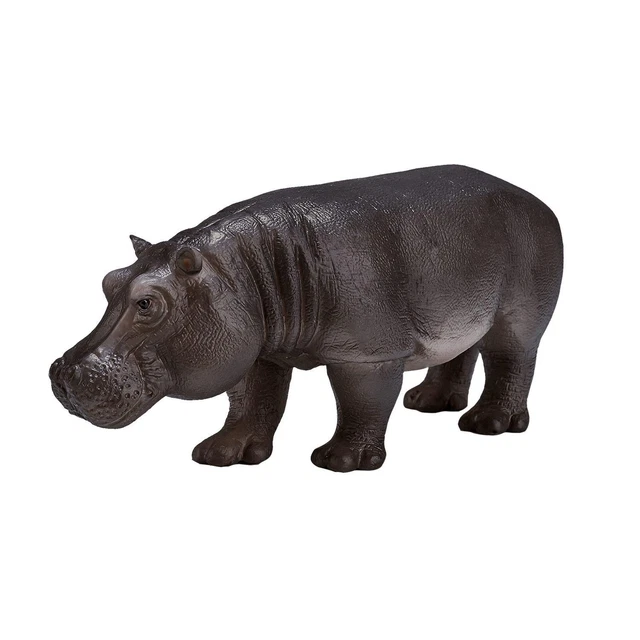 HIPPOPOTAMUS FEMALE WILDLIFE Toy Figure 14 cm Length Approx Mojo Fun ...