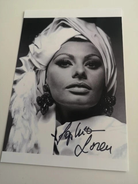 SOPHIA LOREN ORIGINAL Autogramm signed autograph Hollywood Actress ...