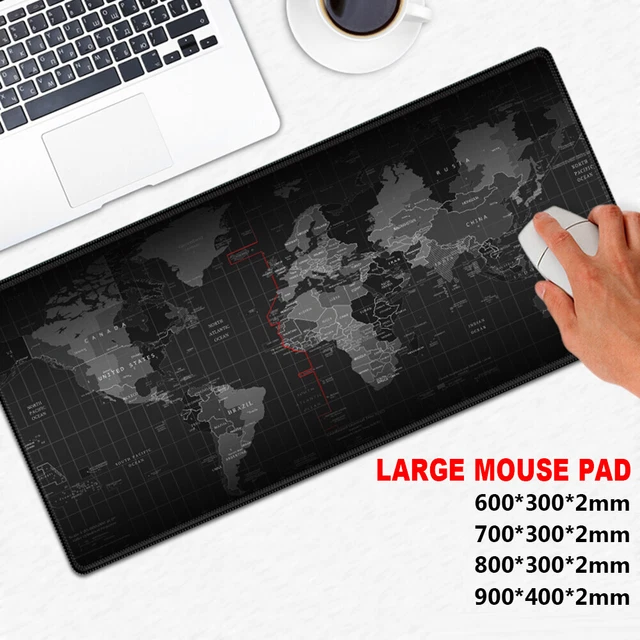NATURAL RUBBER LOCKING Edge Old World Map Keyboard Mice Mat Mouse Pad ...