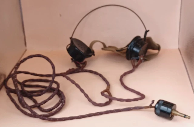 VINTAGE MILITARY headset possibly wartime air crew £18.00 - PicClick UK