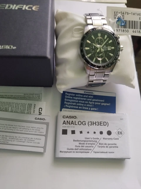 CASIO EDIFICE EF-547 - 3H3ED Chronograph gebraucht in OVP. EUR 50,00 ...