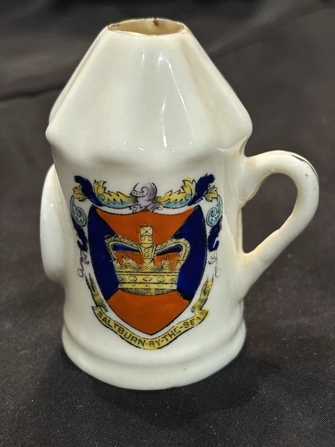 VINTAGE COLLECTIBLE CORNET Crested China-Police Lantern Jug-SALTBURN H ...