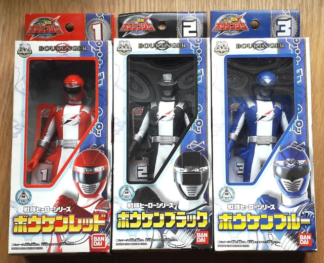 SUPER SENTAI HERO GoGo Sentai Boukenger set of 3 collectible tokusatsu ...