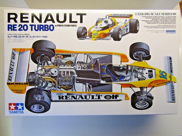 TAMIYA 1:12 RENAULT RE20 Turbo F1 Model Kit Photo/Etch & Cartograf ...