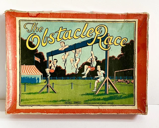 RARE ANTIQUE 1920S The Obstacle Race Game By Betall Games. Vintage ...