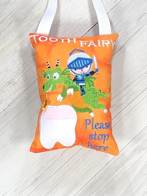 TOOTH FAIRY PILLOW Pocket Knight Dragon Lost Tooth Birthday Gift $21.95 ...