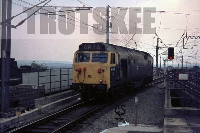 35MM SLIDE BR British Rail Diesel Loco Class 50 50048 Wigan 1974 ...