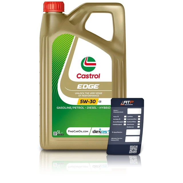 5 L LITRE Castrol Edge Fluid Titanium 5W-30 C3 Engine Oil For Vw 502 00 ...