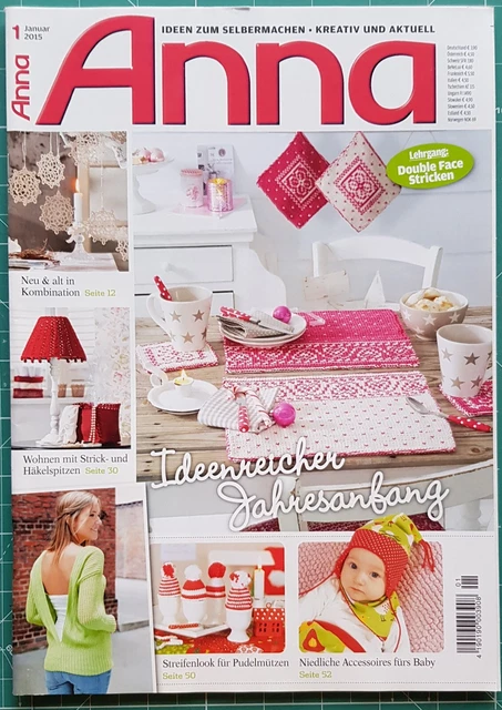 ANNA 01/2015 &IDEEN zum Selbermachen" Häckeln, Sticken, Nähen, ect. EUR ...