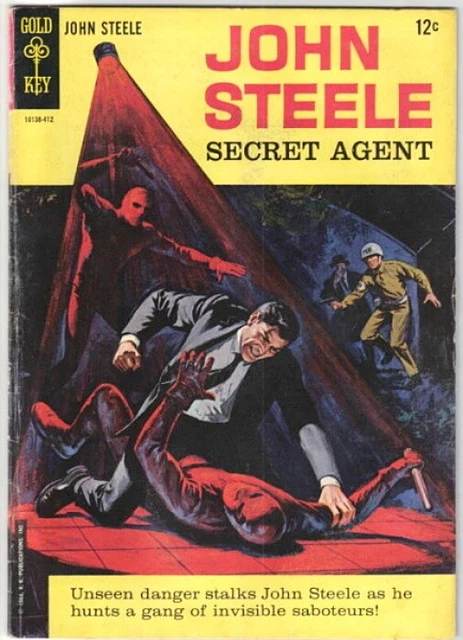 JOHN STEELE SECRET Agent Comic Book #1 Clé Or 1964 TRÈS BONNE +/FINE ...