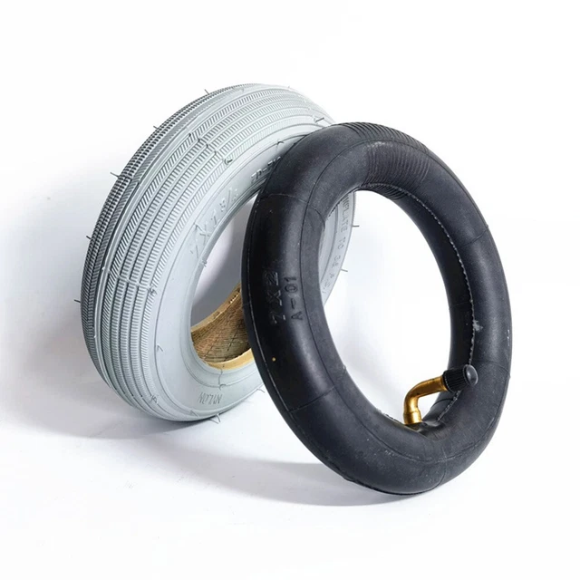 ENSEMBLE TUBES ET pneus intérieurs noirs 7x1 3/4 pour poussette ou fauteuil rou EUR 10,40 ...