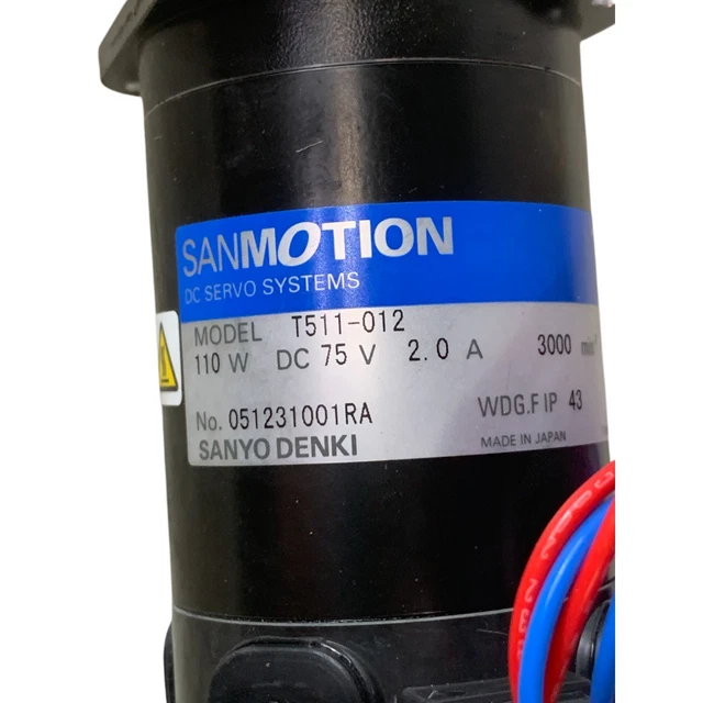 SANYO DENKI SANMOTION DC-Servomotor T511-012 3000 rpm EUR 940,00 ...