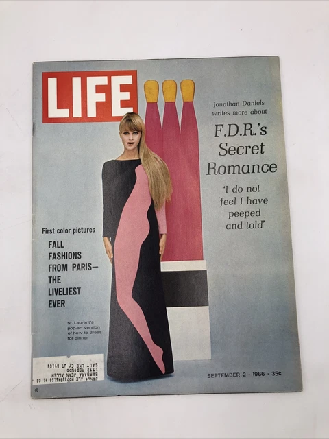 LIFE MAGAZINE SEPT. 2, 1966 - Pop Art Fashion, FDR Secret Romance ...