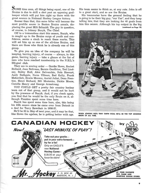VINTAGE BOSTON BRUINS 1967-68 Game Program (NHL) $40.00 - PicClick CA