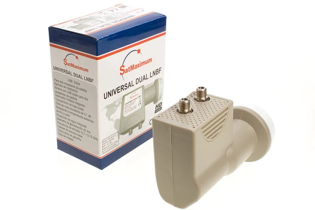 FTA UNIVERSAL DUAL LNBF 0.1dB Satellite Dish LNB 2 Ports HD Ready FTA ...