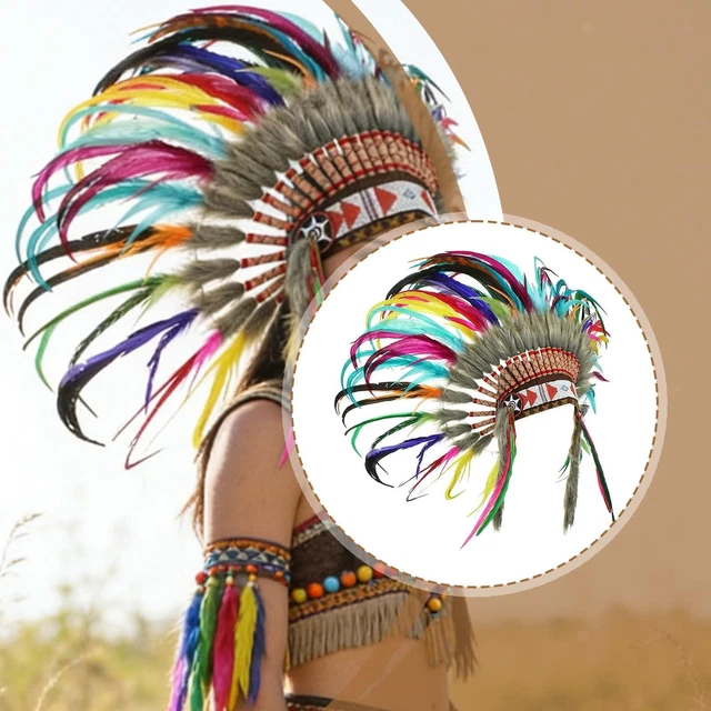 INDIAN HEADWEAR INDIAN Headdress Native Inspired Headdress American ...