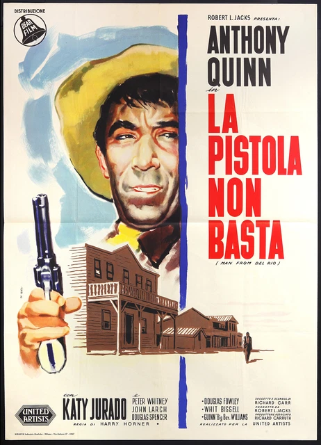 CINEMA-MANIFESTO LA PISTOLA NON BASTA anthony quinn, jurado, whitney ...