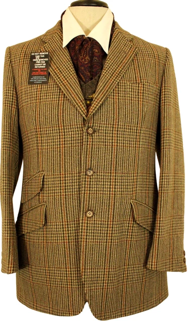 VINTAGE BLADEN SUPASAX 40" Long Brown Mix Hacking Jacket £105.00 ...
