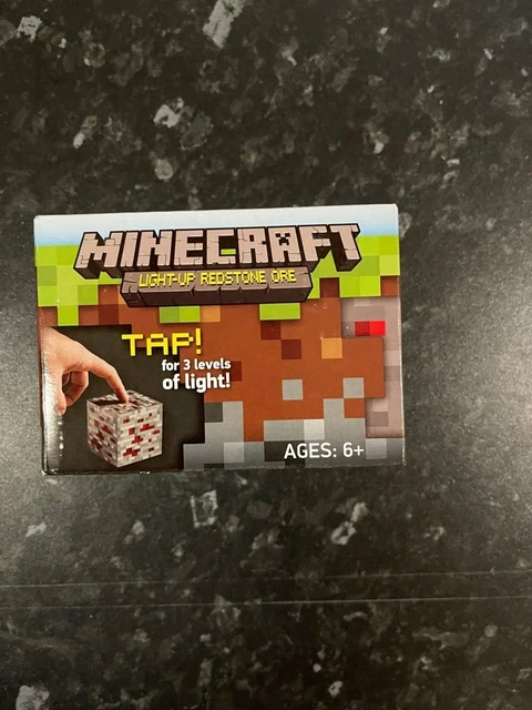 MOJANG MINECRAFT LIGHT Up Redstone Ore Interactive Night Light Block 3 ...
