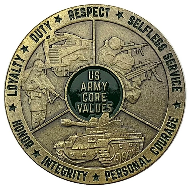 US MILITARY ARMY Core Values Challenge Coin Medal Collectible Gift £0. ...